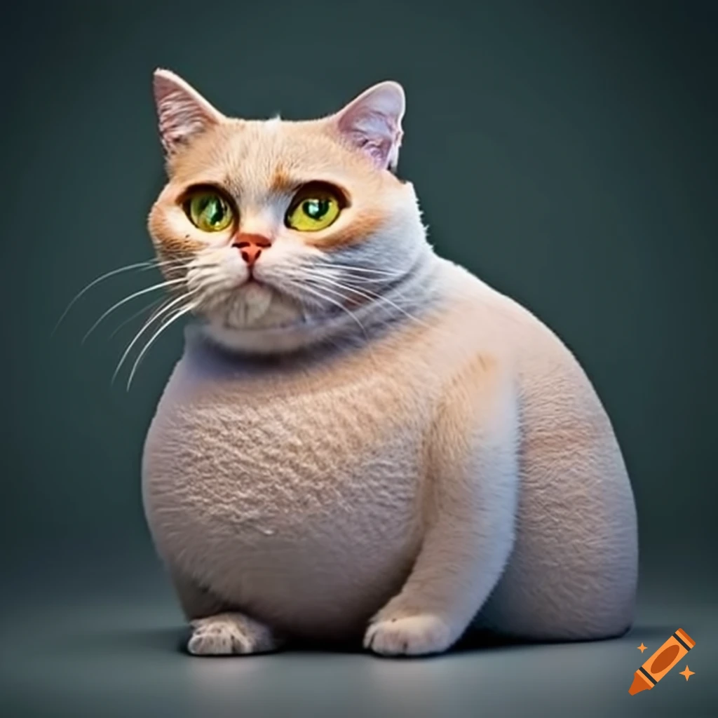 Chubby cat on Craiyon