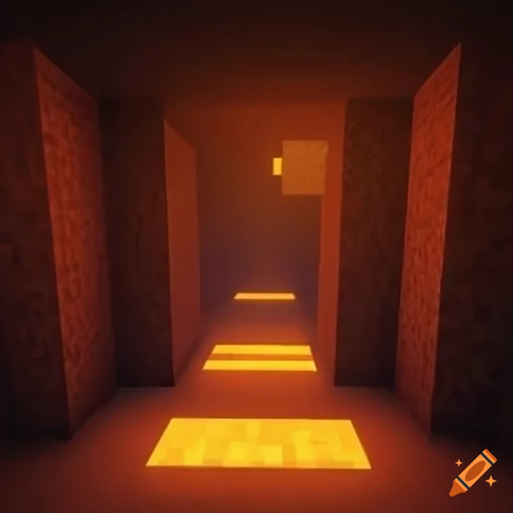 Captivating minecraft scene with illuminated blocks on Craiyon