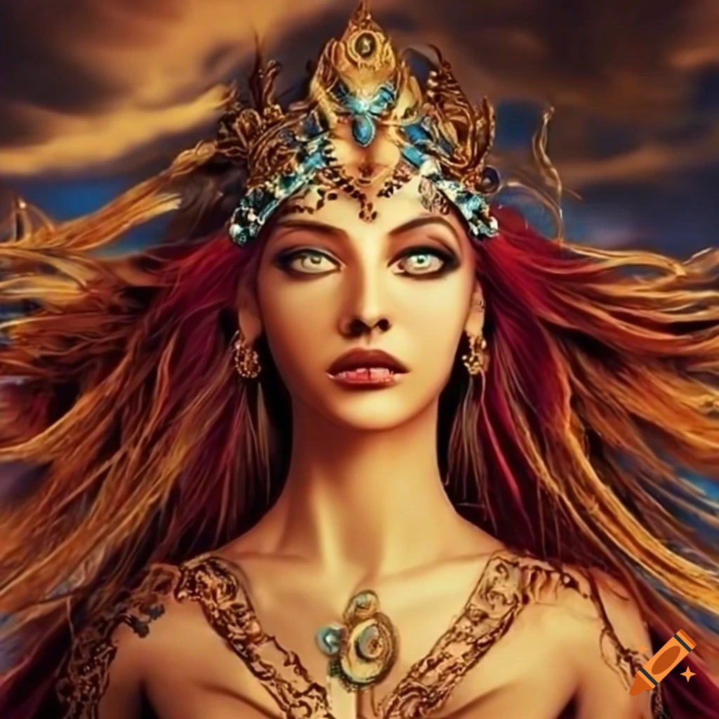 Goddess sculpture on Craiyon