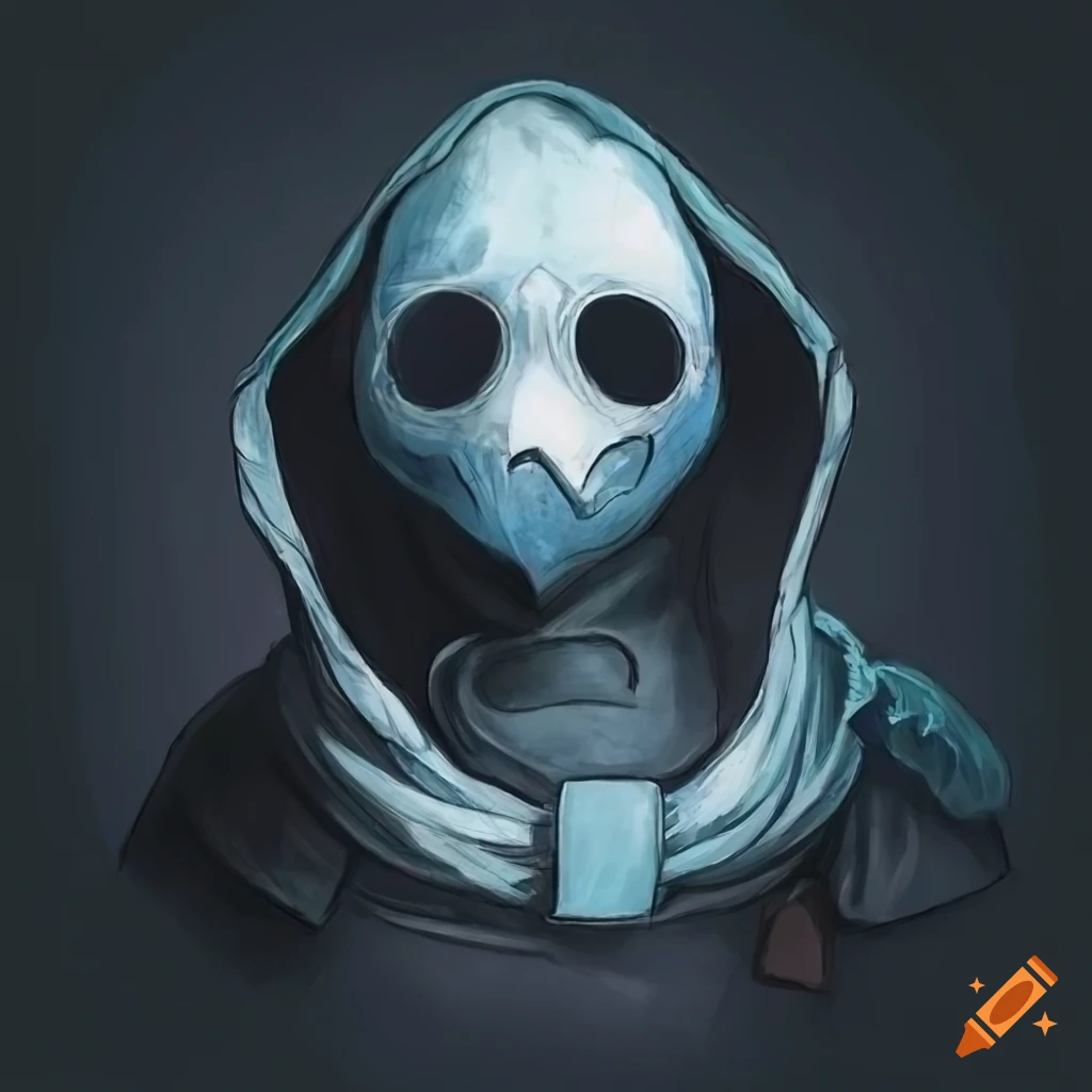 Masked space nomad drawing on Craiyon