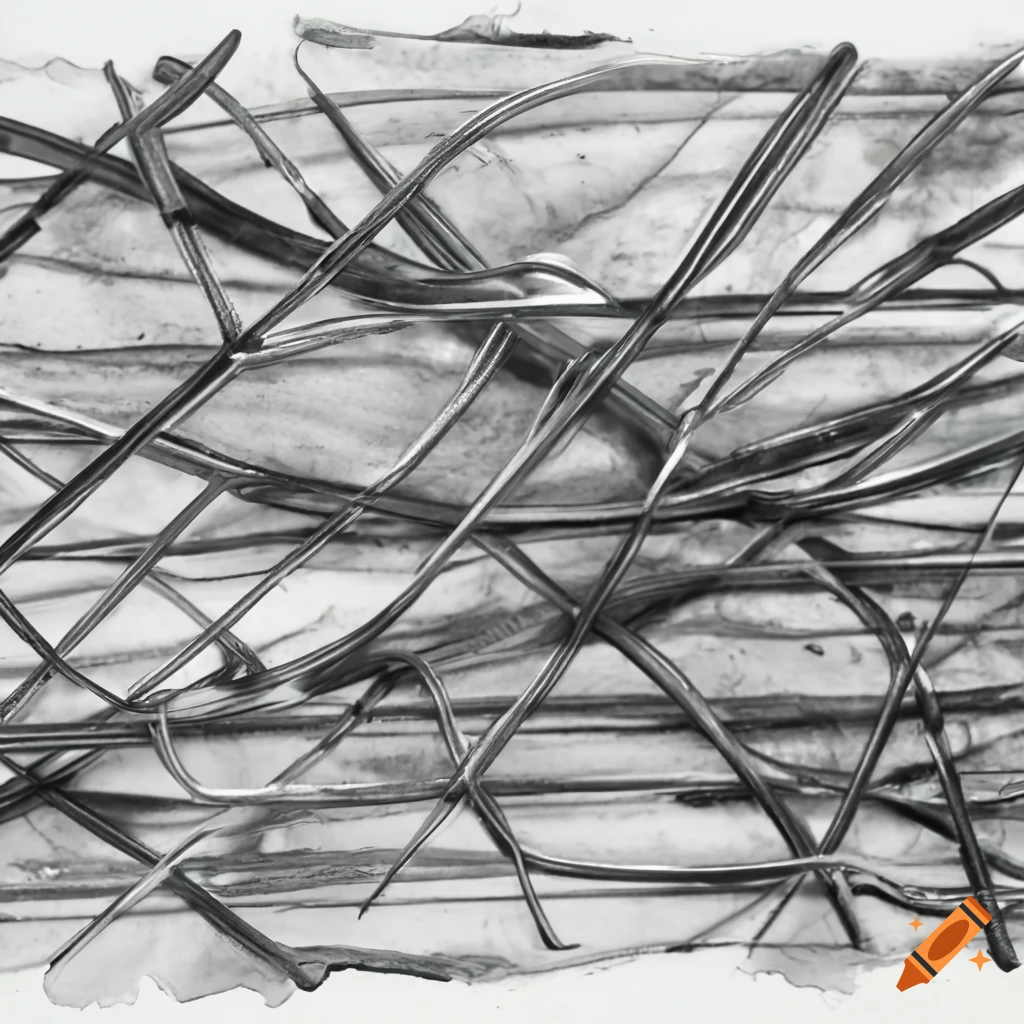 Close-up shot of chopped wire on Craiyon