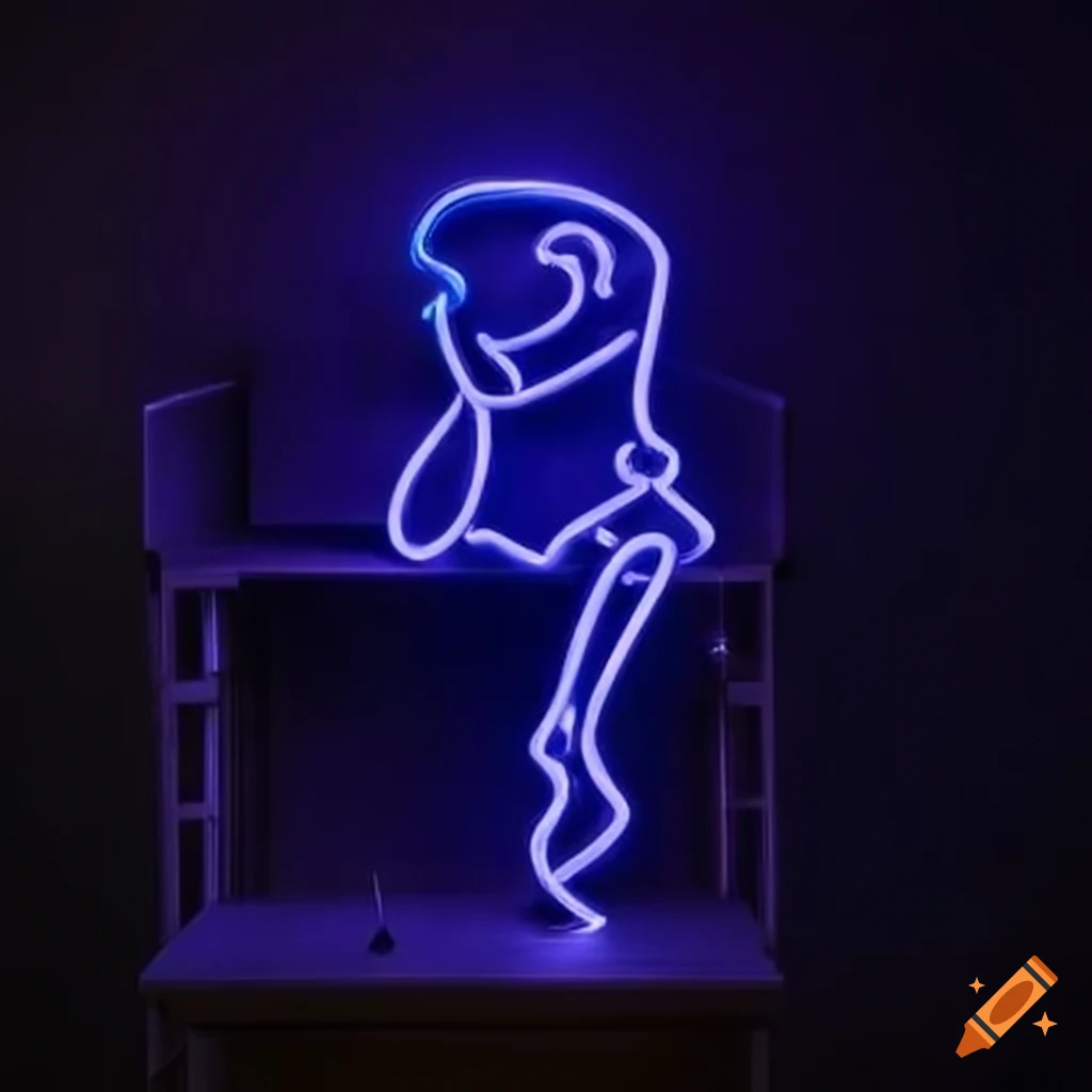 Neon sign with the word 'Respect' glowing at night on Craiyon