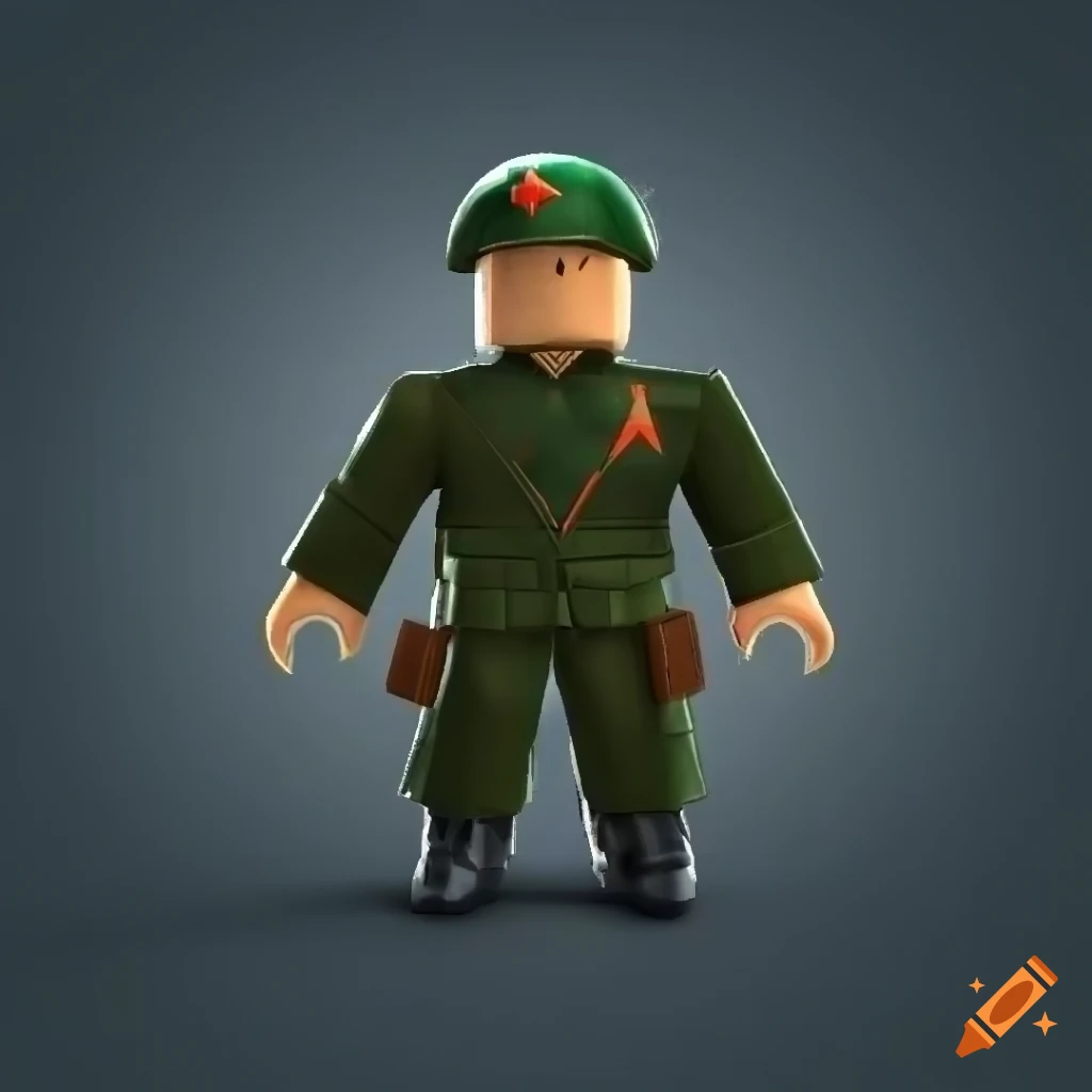 Detailed 3D model of a classic Soviet soldier in Roblox game engine on ...