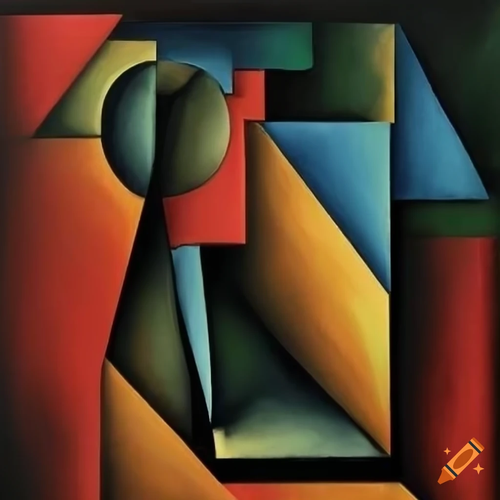 Abstract cubist artwork on Craiyon