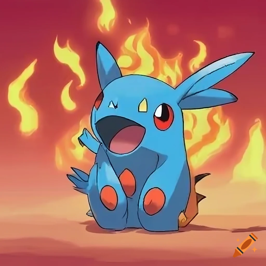 Fire type pokemon on Craiyon