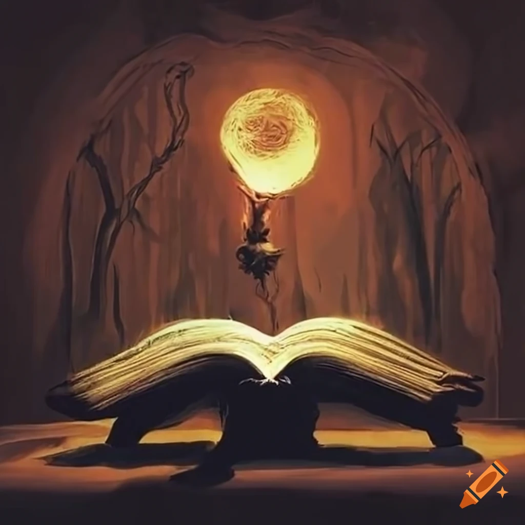 Scary book cover on Craiyon