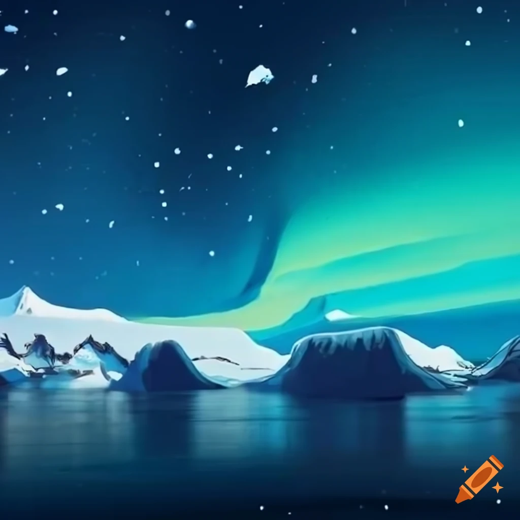 Antarctica in simpsons cartoon art style on Craiyon