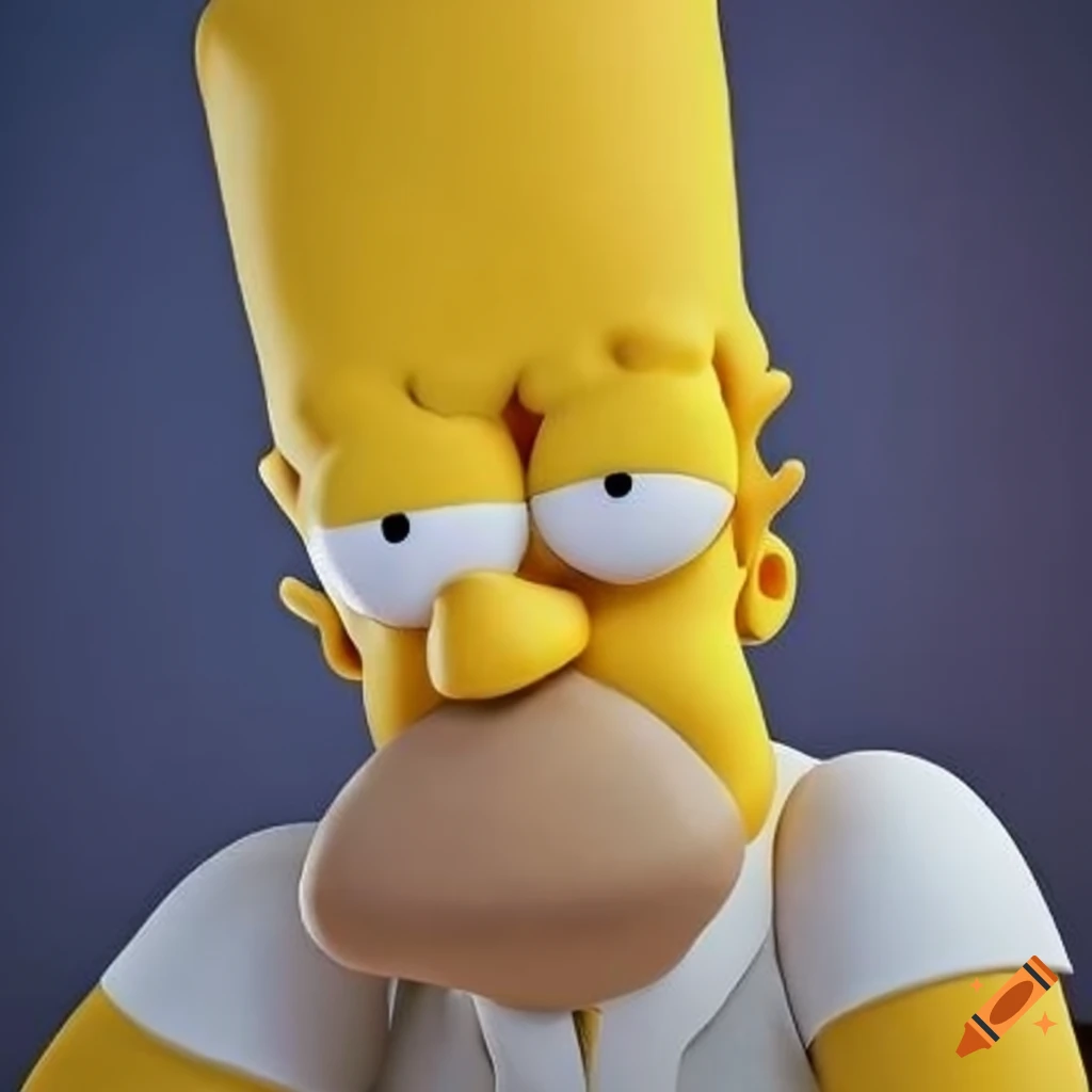 Foam sculpture of homer simpson on Craiyon