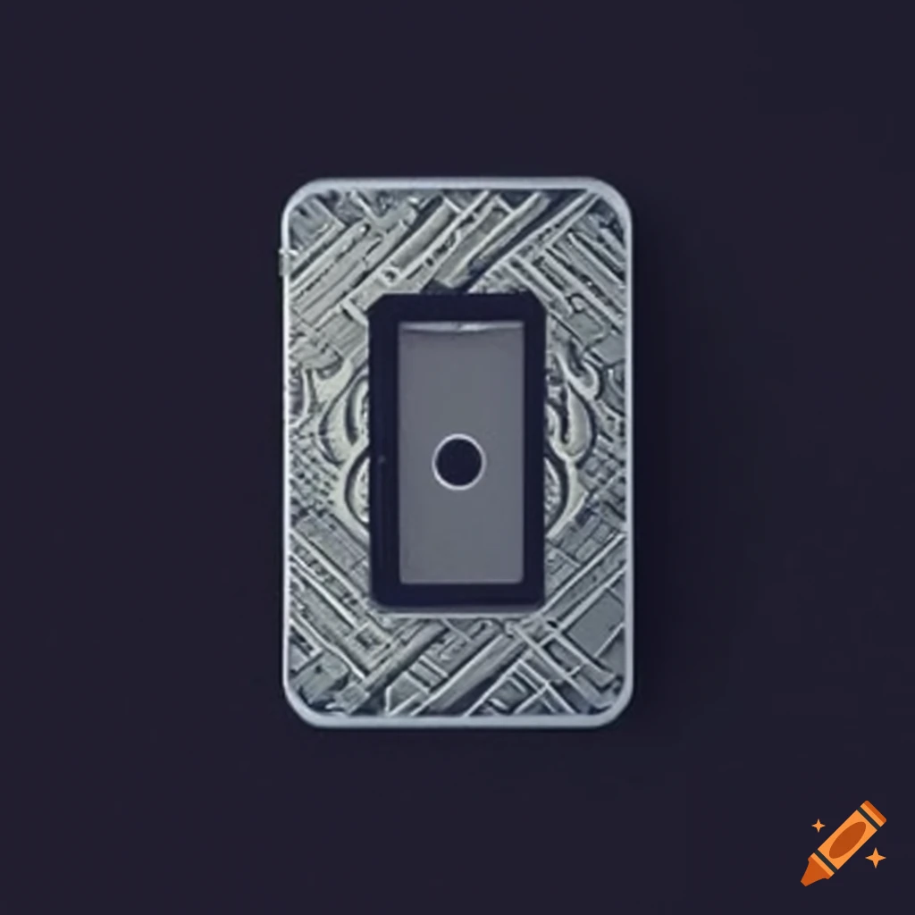 Metallic rectangular token with script on Craiyon