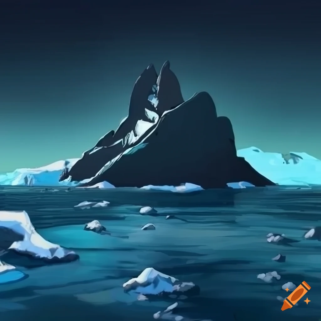 Antarctica in Simpsons cartoon art style on Craiyon