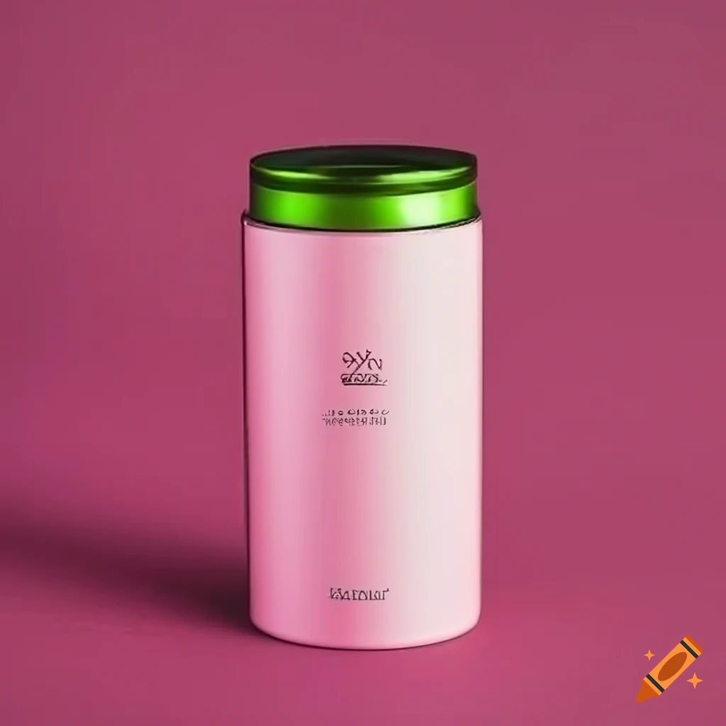 Matcha packaging with retro pink design on Craiyon