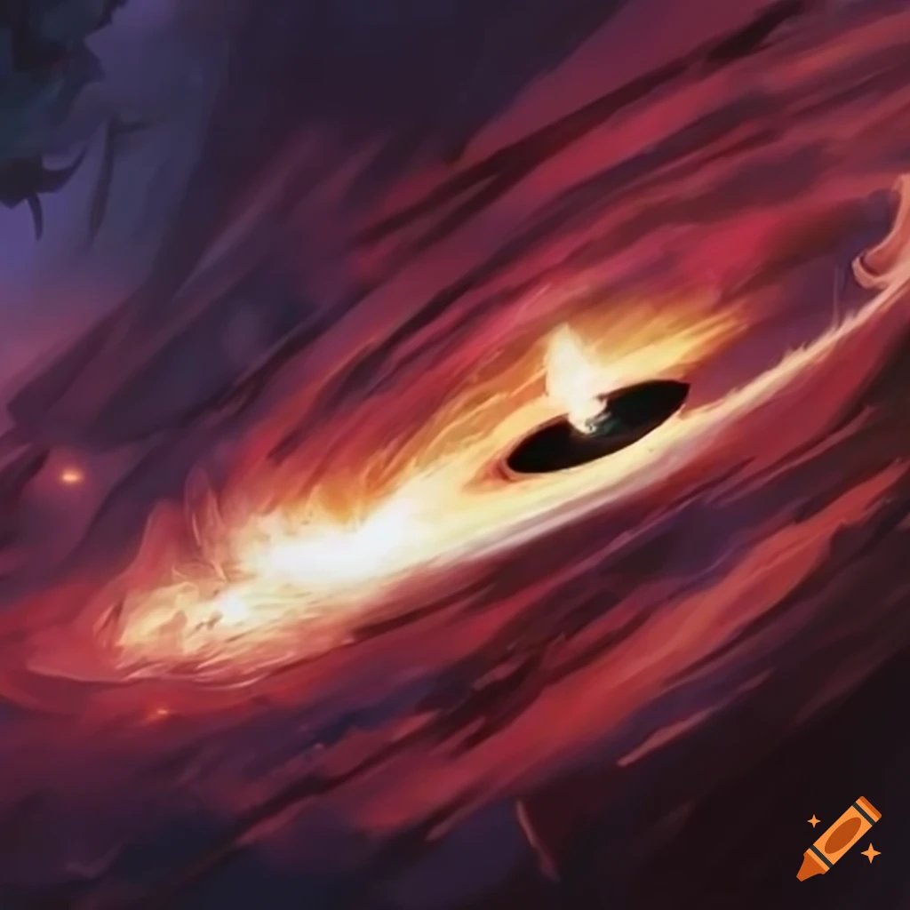 Black hole as a Magic: the Gathering card illustration on Craiyon