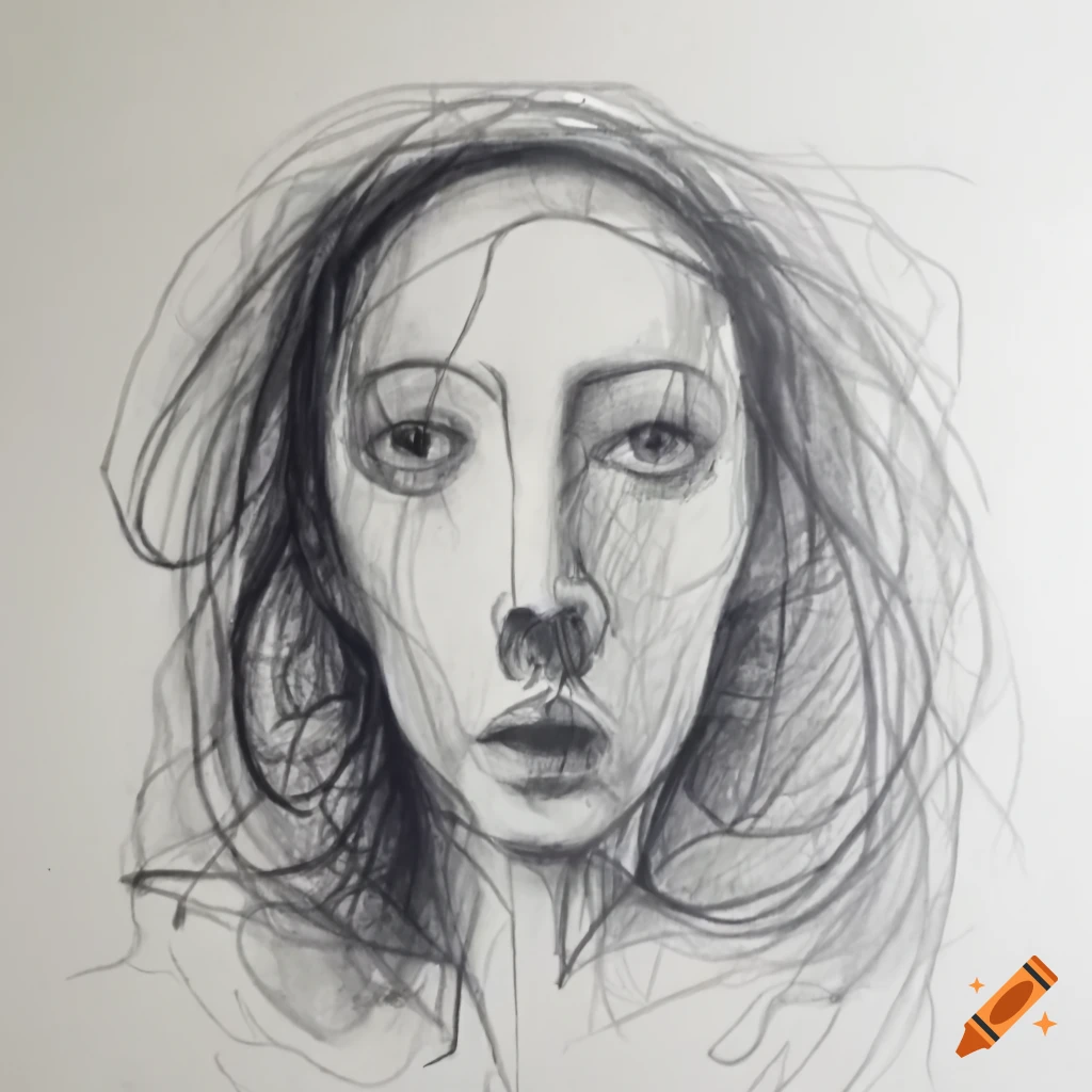 Abstract psychoanalytic painting or drawing on Craiyon