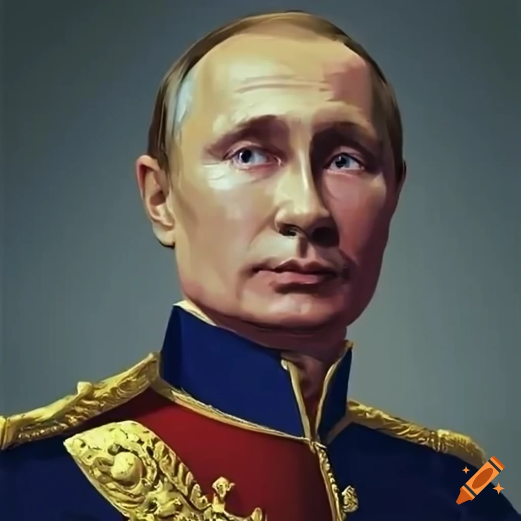 Vladimir putin depicted as a king on Craiyon