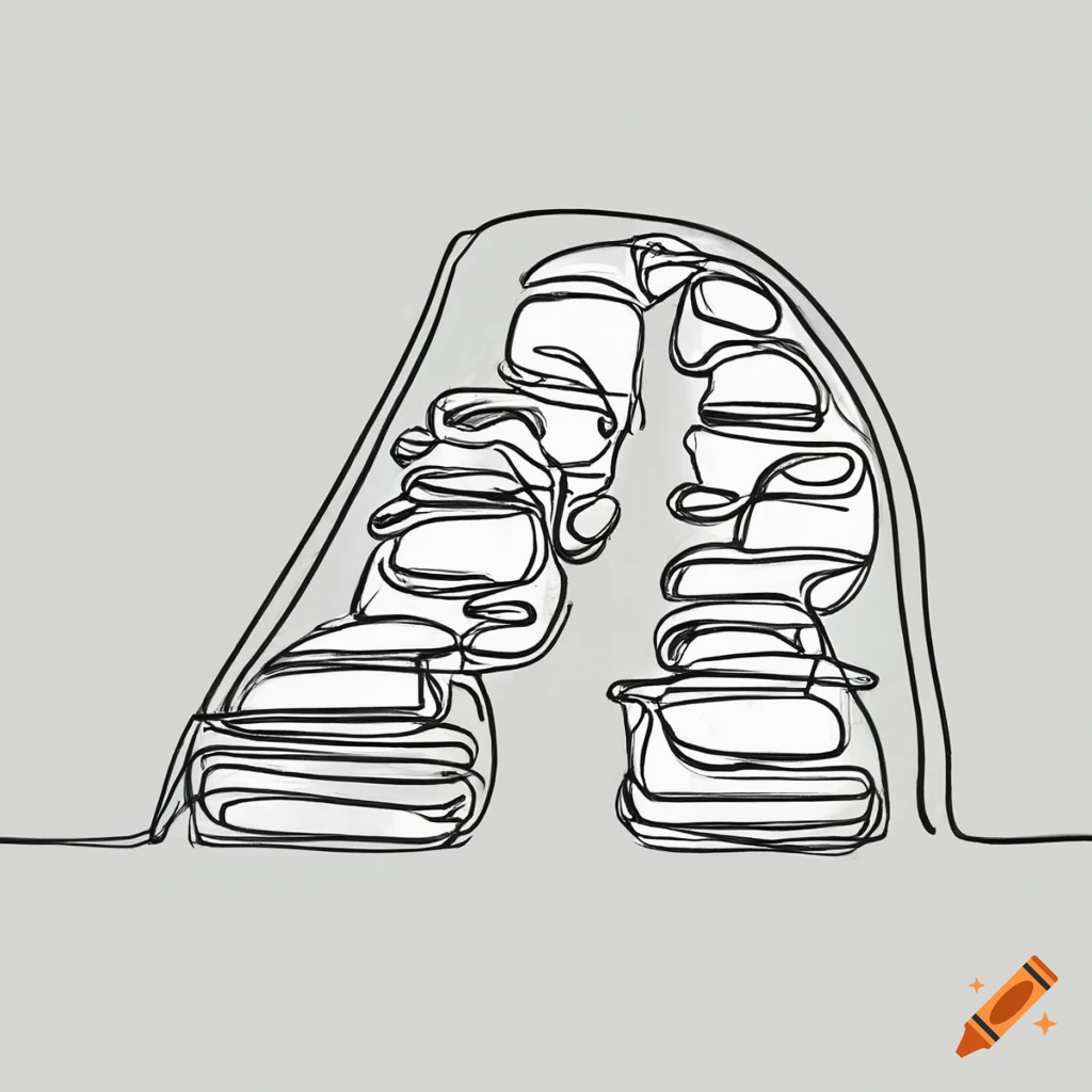 Dynamic one line drawing of a traffic jam on Craiyon