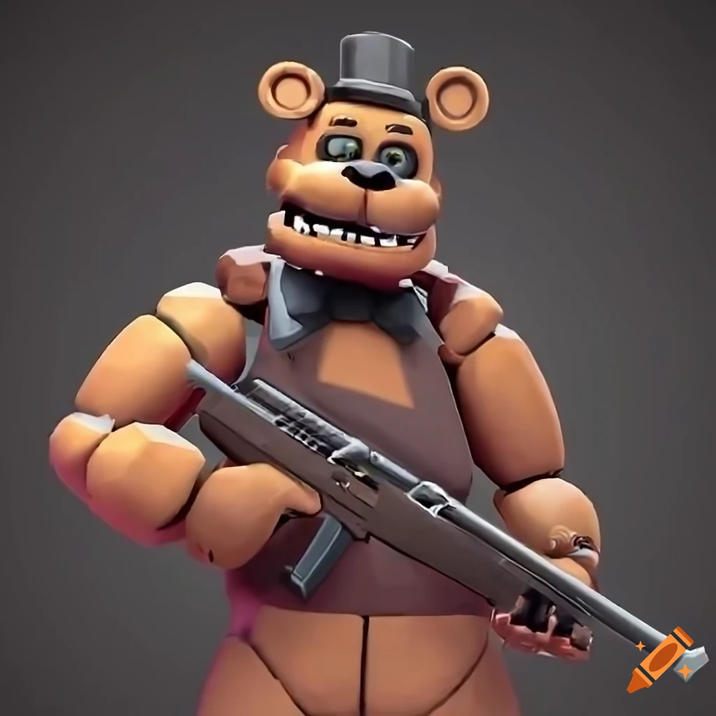Freddy fazbear as the sniper from team fortress 2 on Craiyon