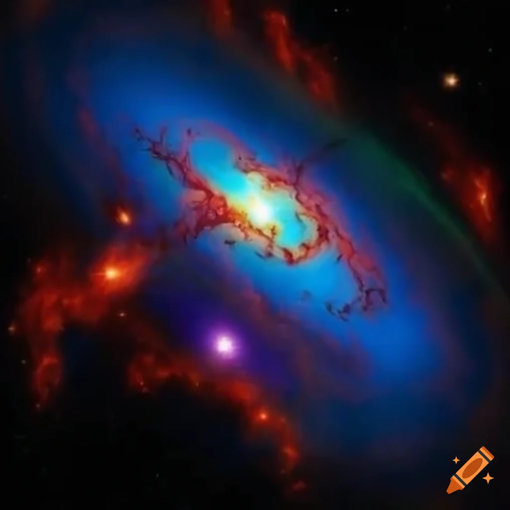 Universe collapsing and exploding into a burst of colorful energy on ...
