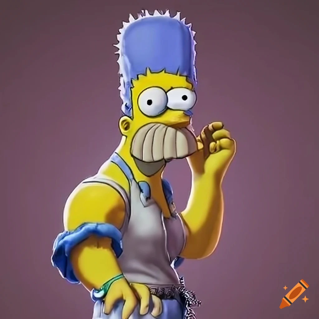 Homer Simpson dressed as Bryan Fury from Tekken in a creative mash-up ...