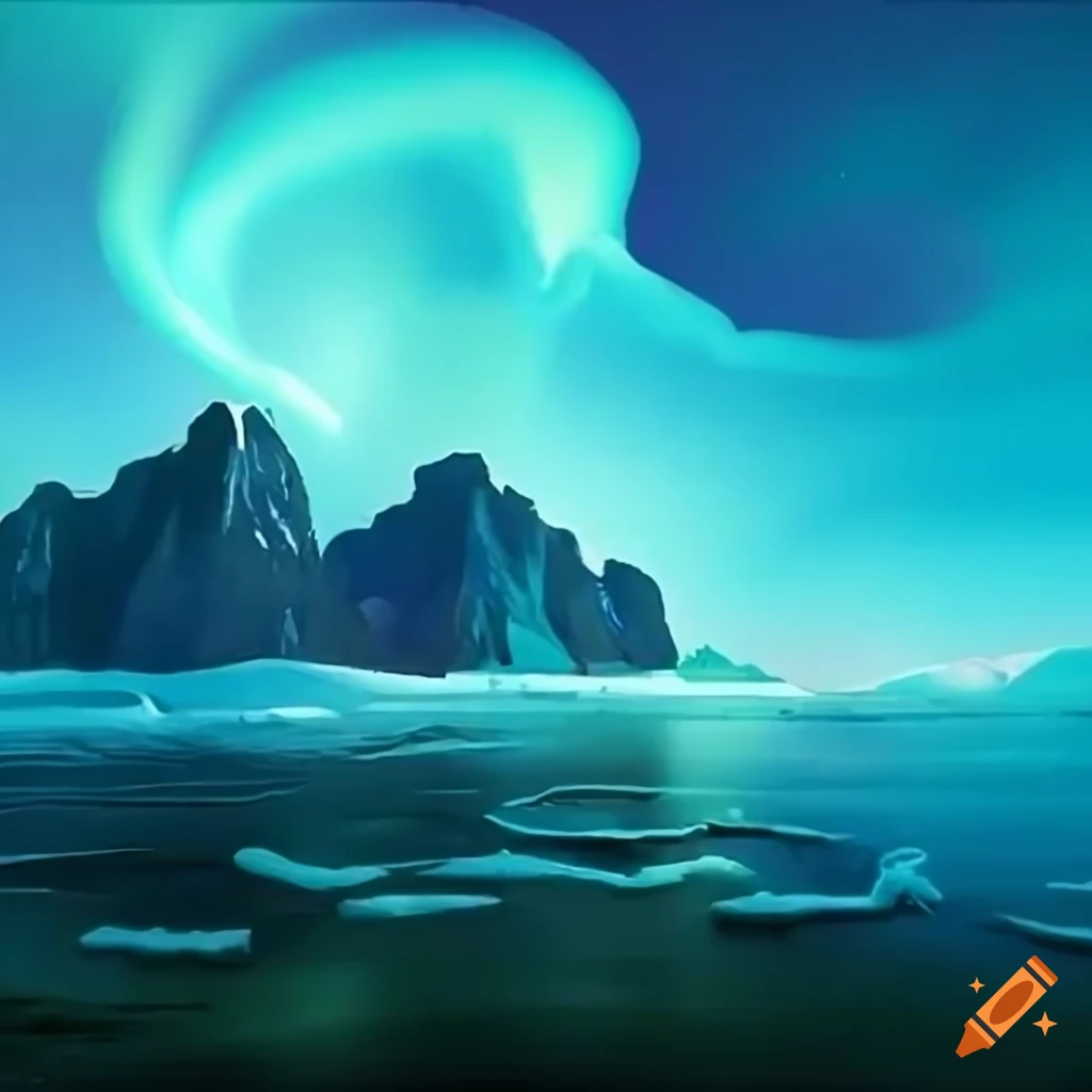 Antarctica in simpsons cartoon art style on Craiyon