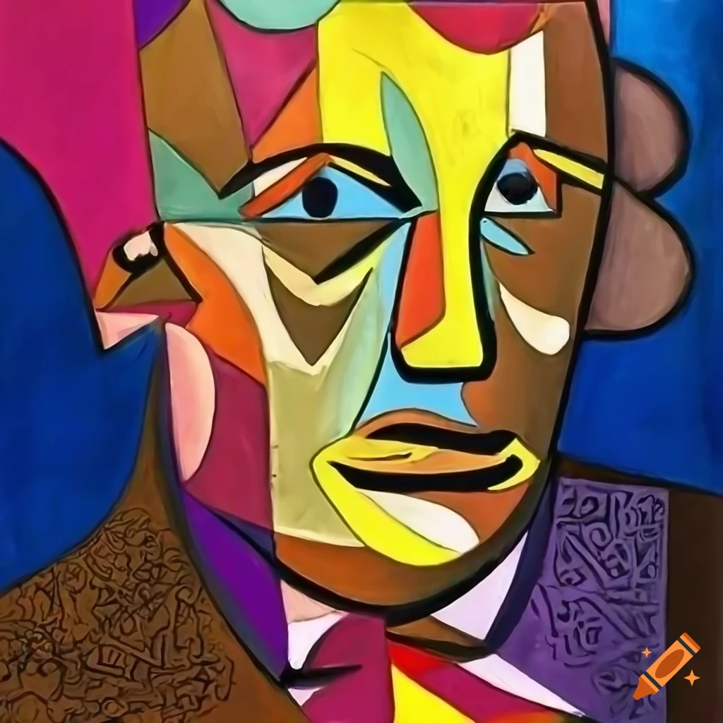 Immanuel Kant portrayed in cubism pop art style by Pablo Picasso on Craiyon