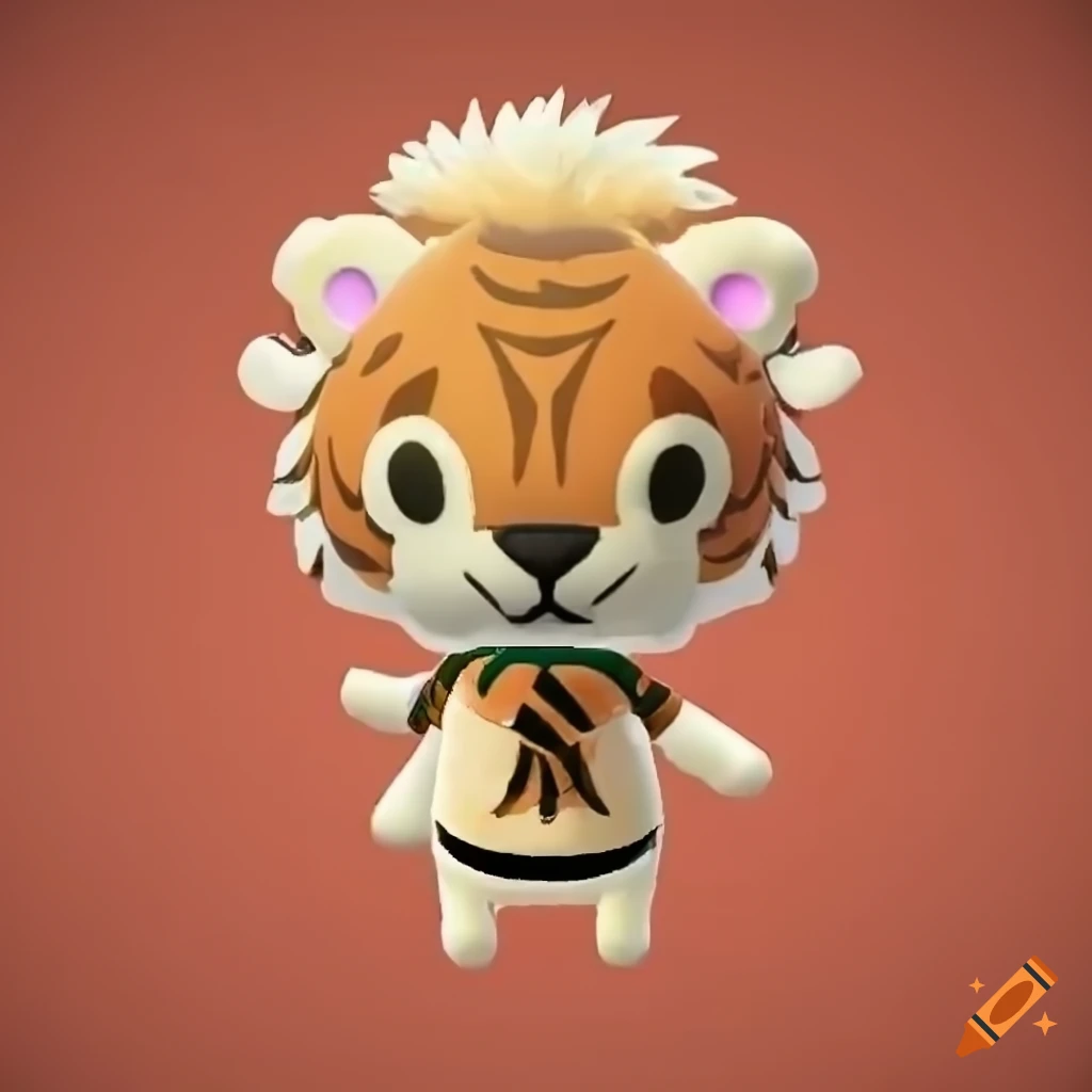 University mascot: Cute UP lion inspired by Animal Crossing on Craiyon