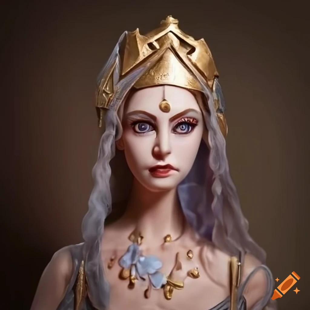 Beautiful priestess puppet designed by gods on Craiyon