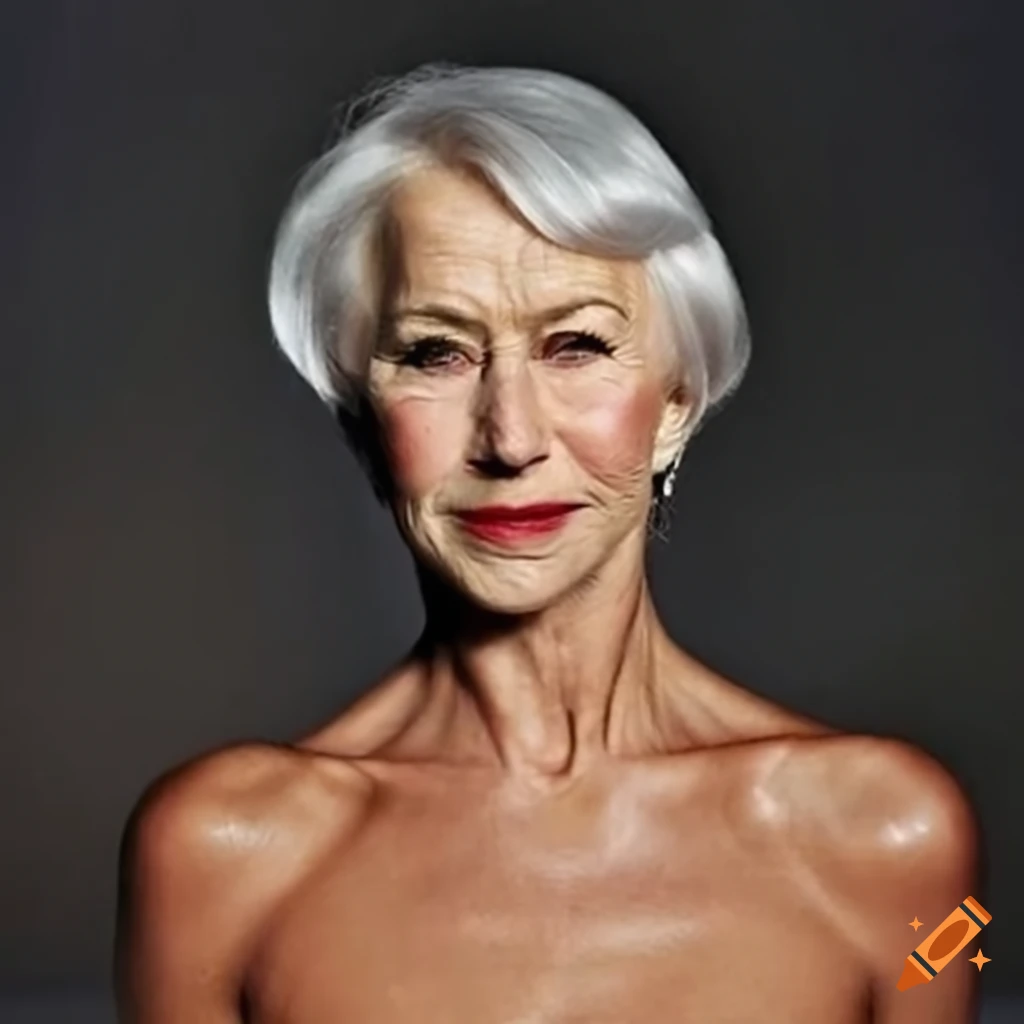 Collage of helen mirren's head on kendall jenner's body as artistic ...