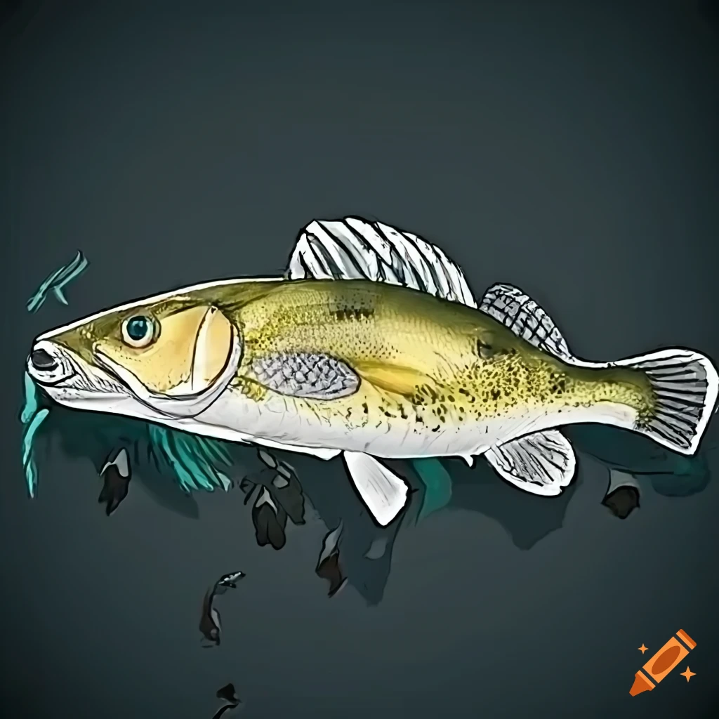 Impressive zander fish on Craiyon