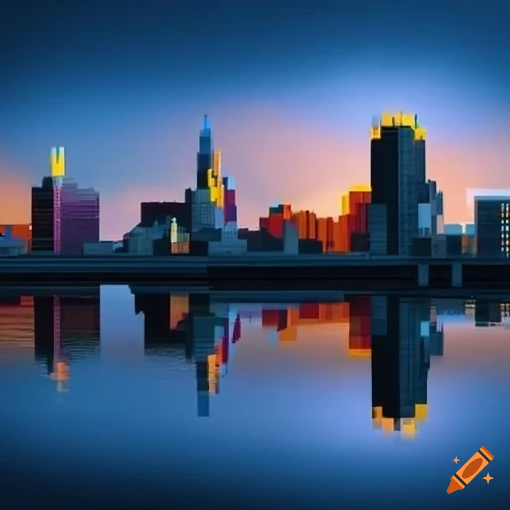 8-bit interpretation of buffalo ny's modern skyline on Craiyon