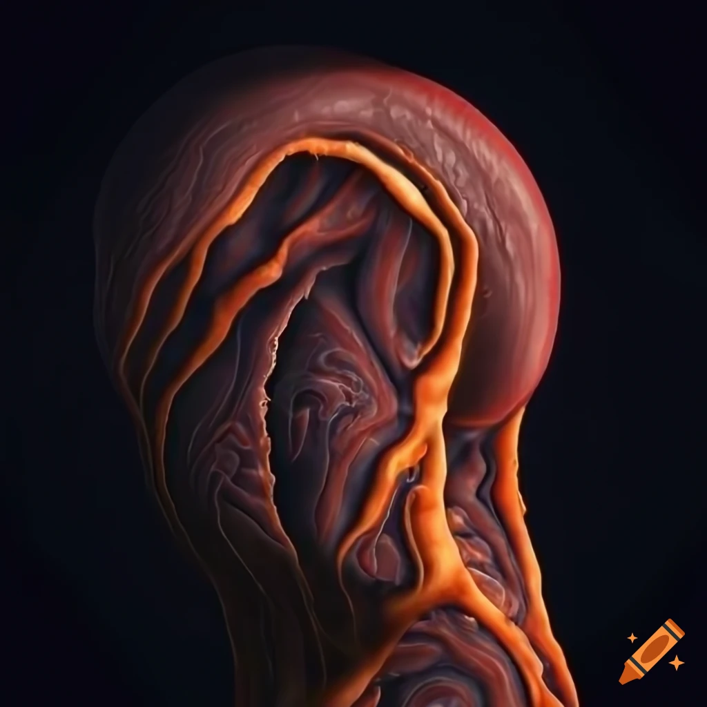 Professional abstract art with unnerving vascular organic elements on Craiyon