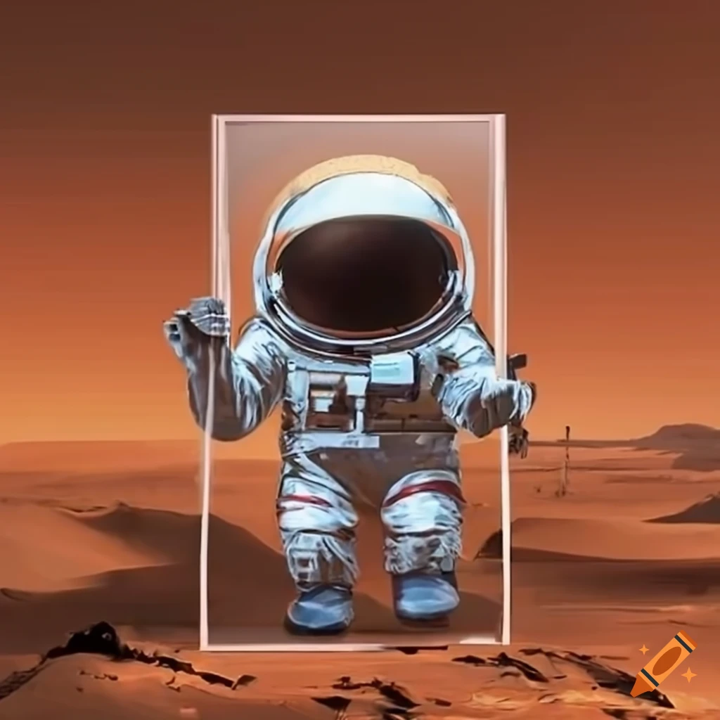 Astronaut frozen in ice on mars on Craiyon