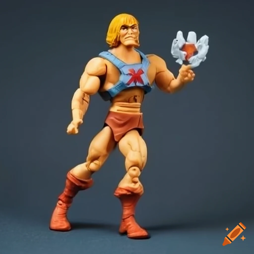 He-man 80s action figure on Craiyon