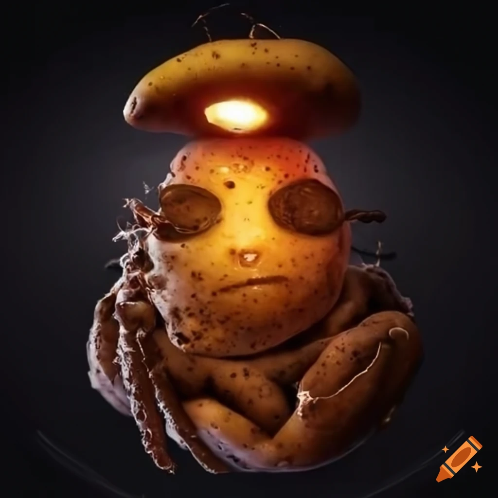 Potato god sculpture on Craiyon