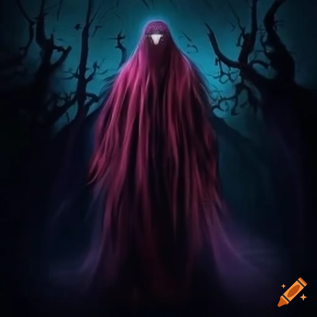 Iblis meets a pious person on Craiyon