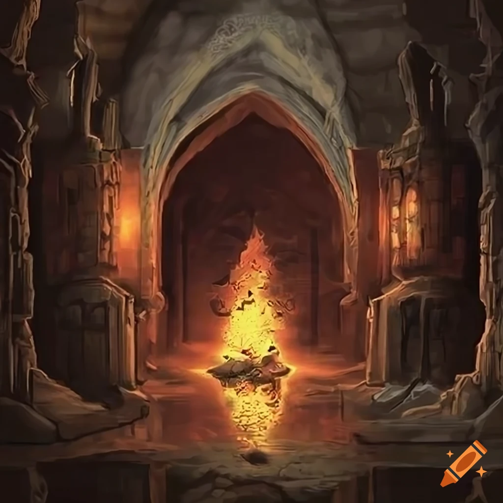 Dungeon setting inspired by dnd on Craiyon