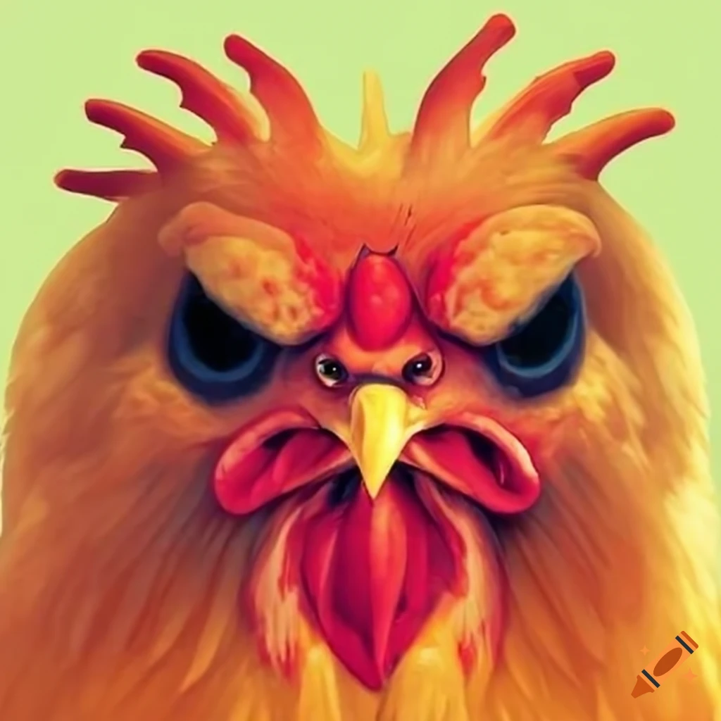 Angry chicken on Craiyon