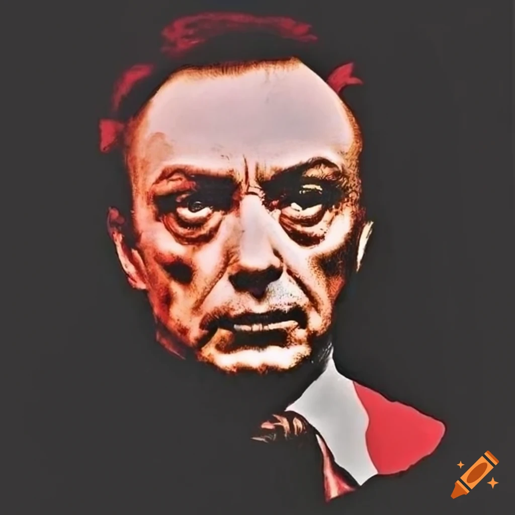 Udo Kier Andy Warhol style screen print on Craiyon