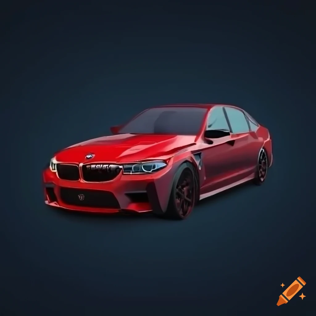 Bmw m5 competition in low poly style on Craiyon