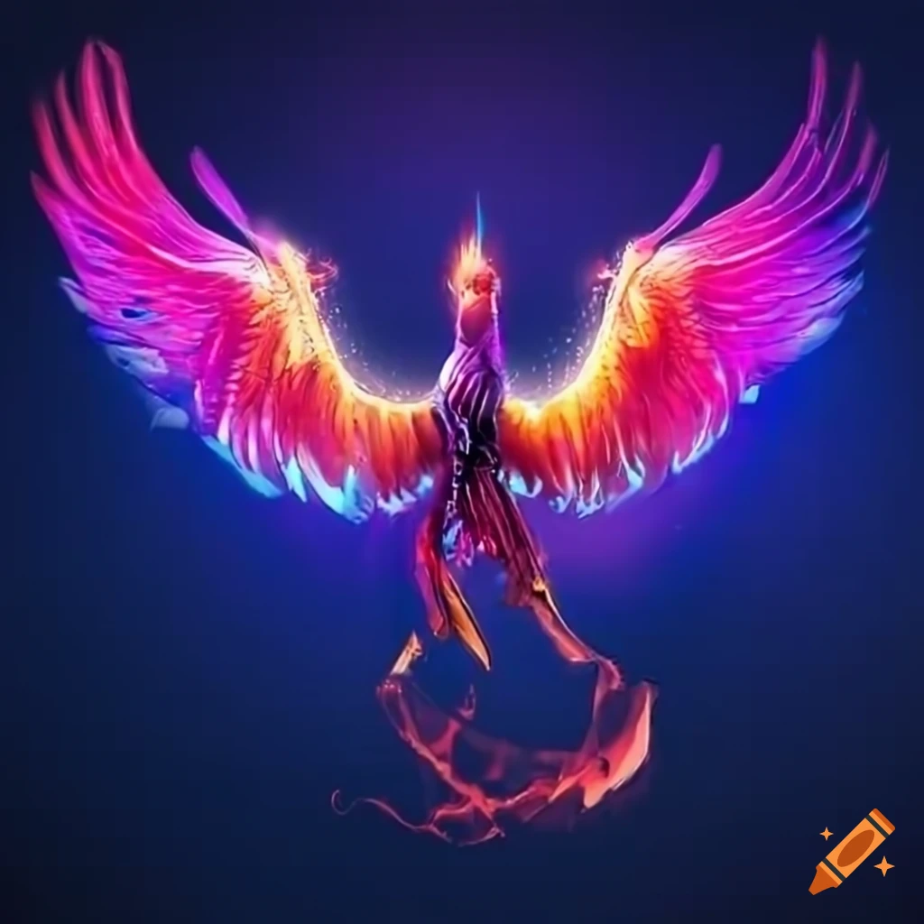 Cyber phoenix on Craiyon