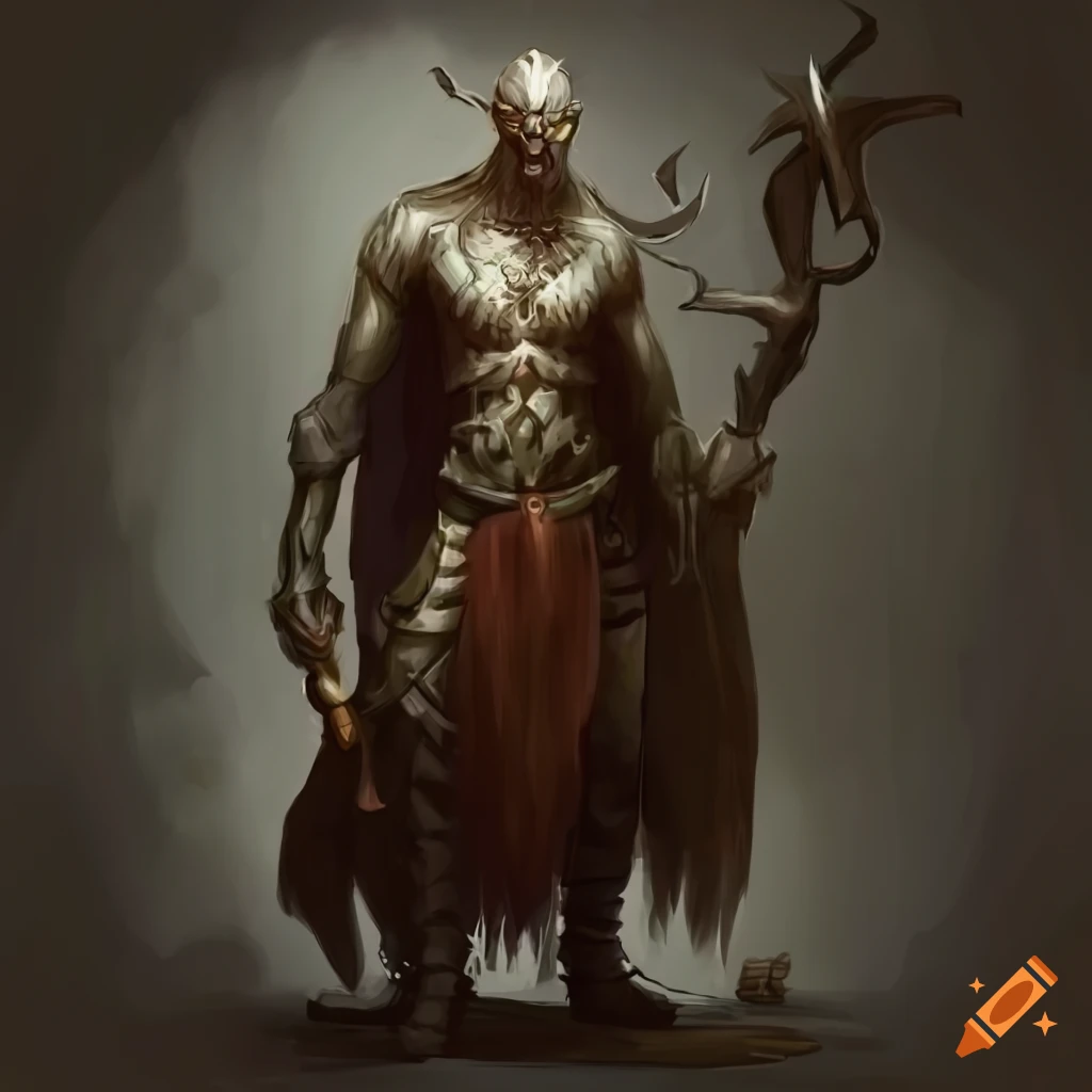 Concept art of unique fantasy races on Craiyon