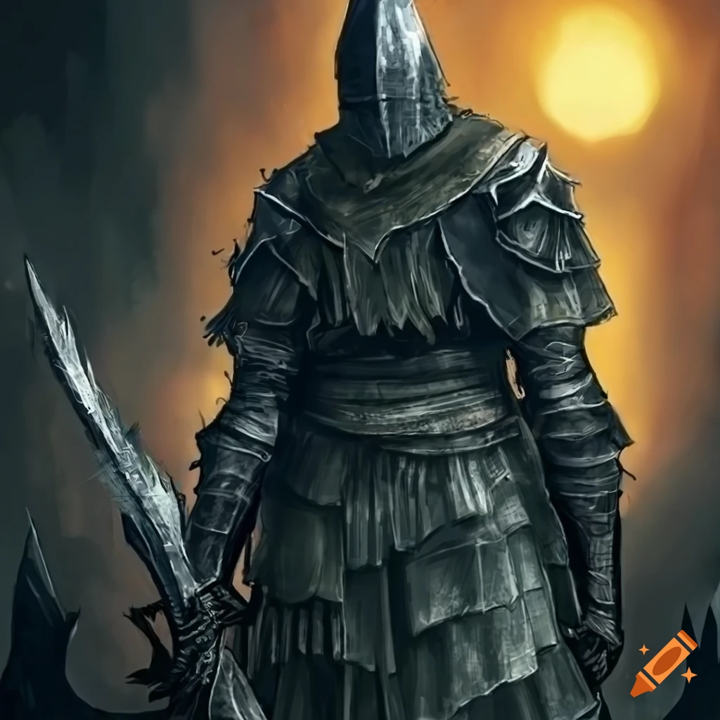Dark souls knight character on Craiyon
