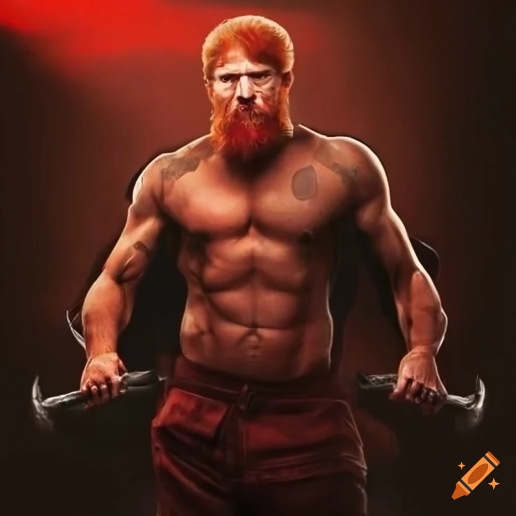 Movie poster for 'rise of the gingers' featuring a muscular redhead man ...