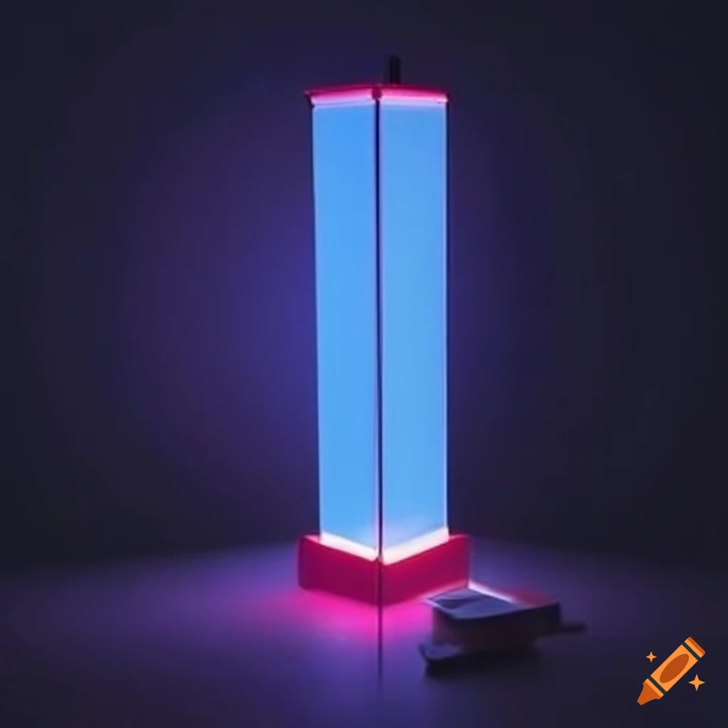 High cube box pole led box embedding holder on Craiyon