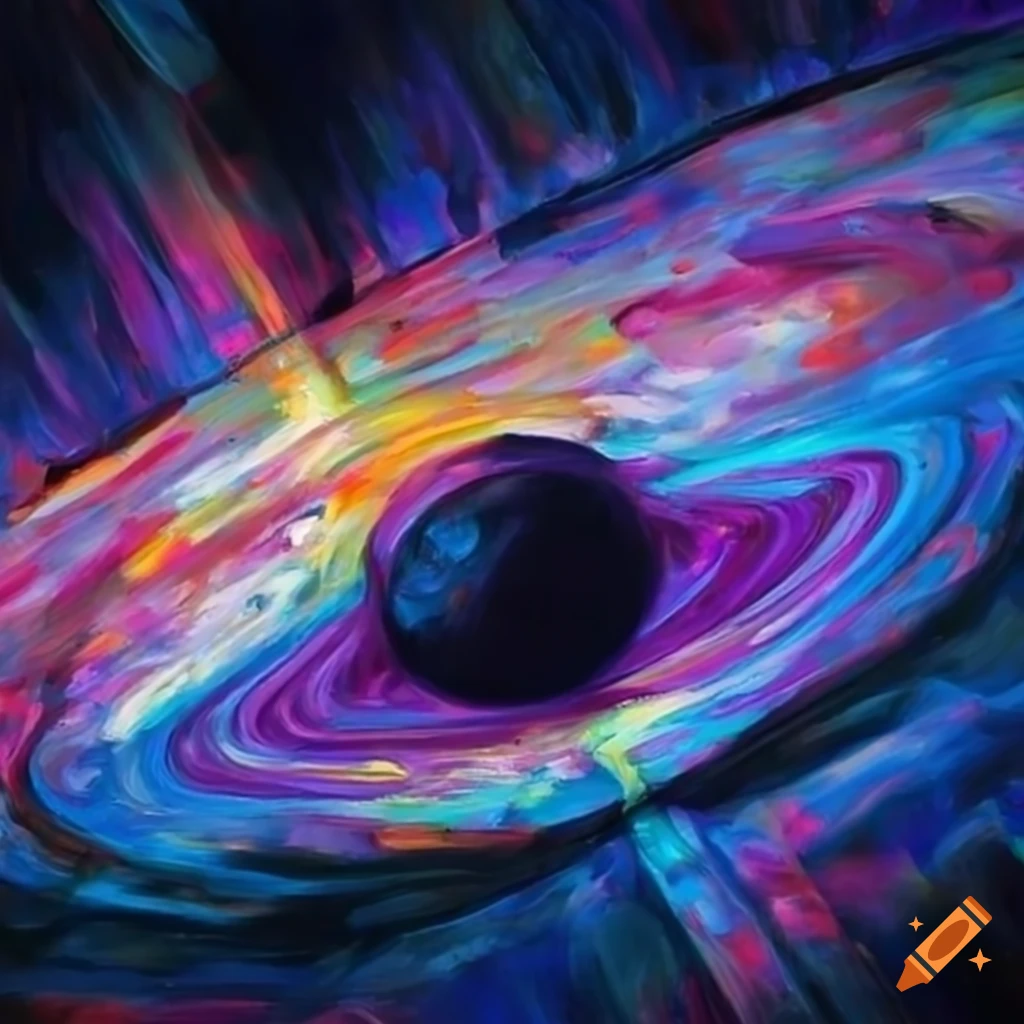 Abstract painting of dancing telescopes on Craiyon