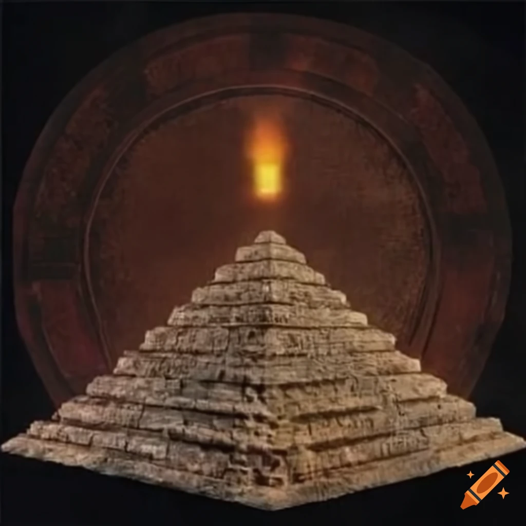 Intriguing and mysterious illuminati ancient universal pyramid on Craiyon