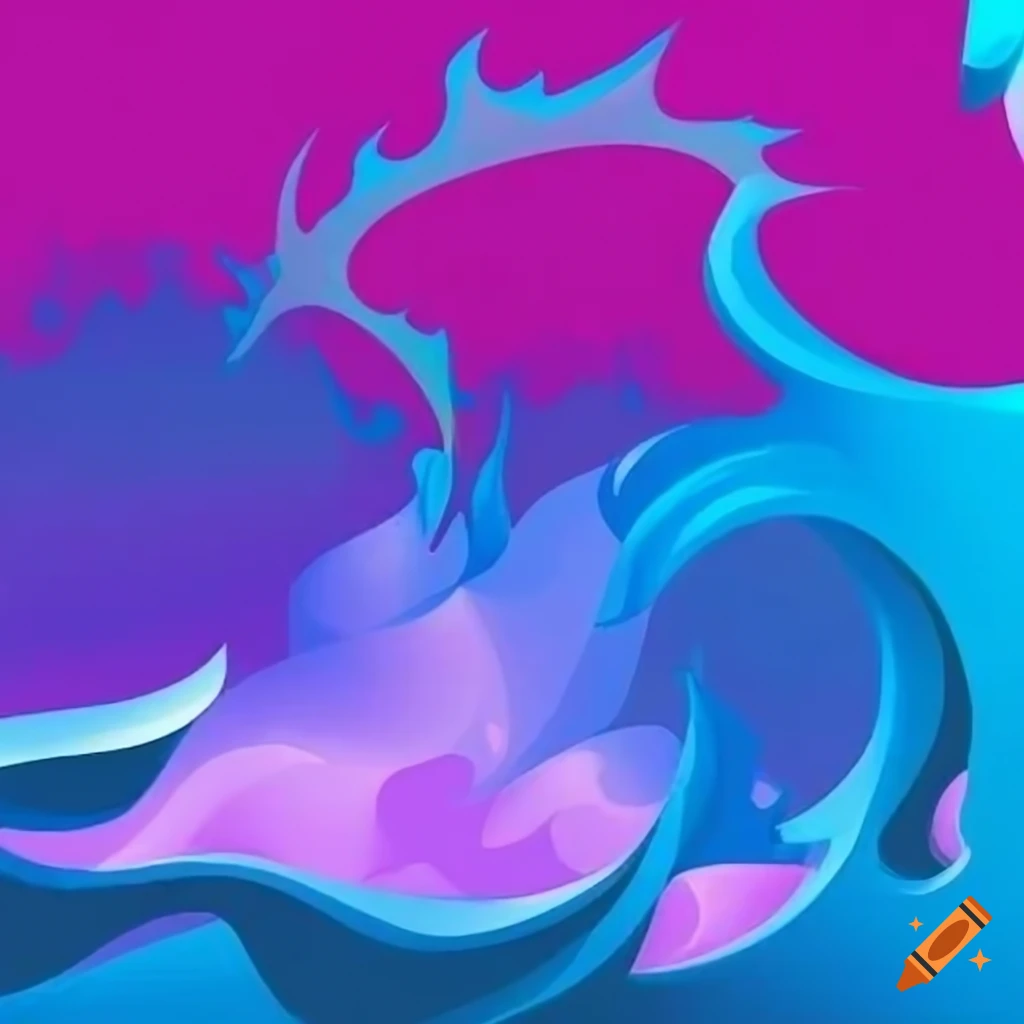 Cartoon blue fire on Craiyon