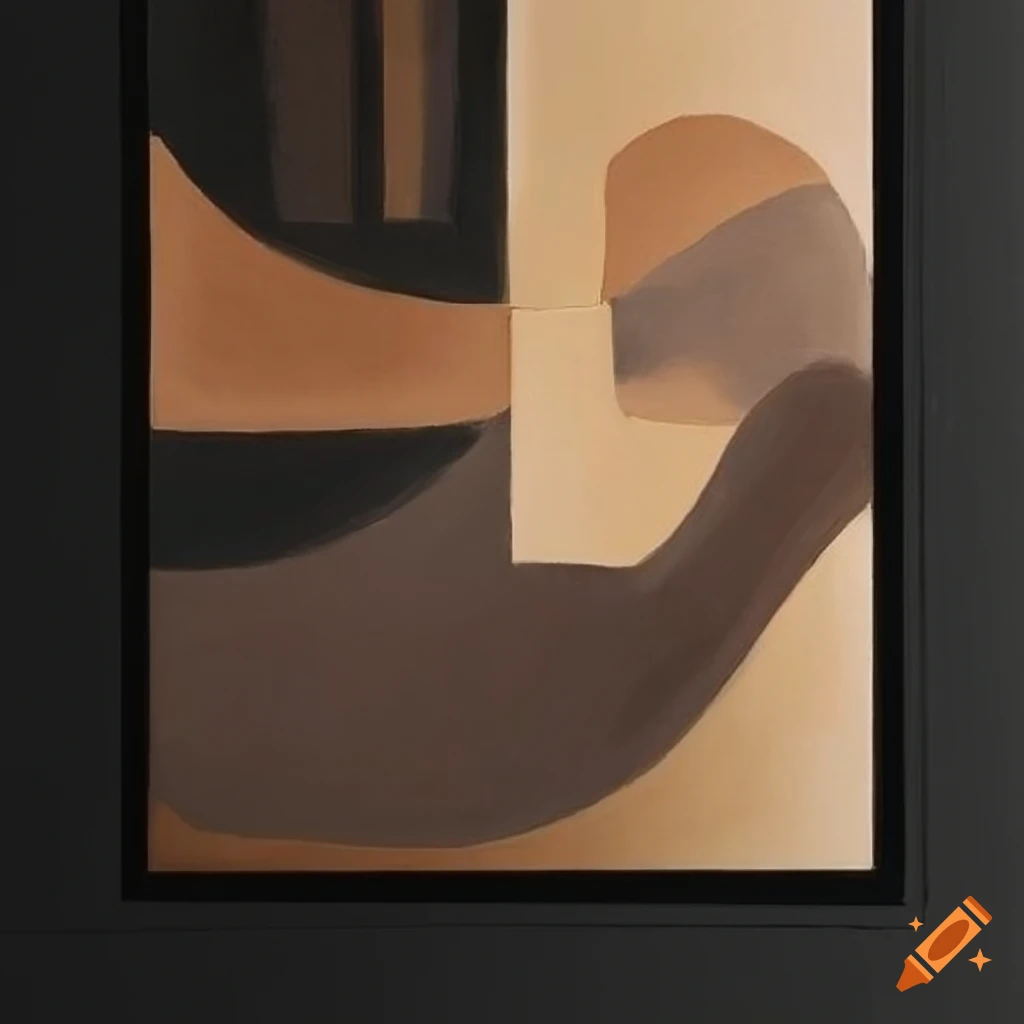Cubism artwork in black, beige, and brown colors on Craiyon