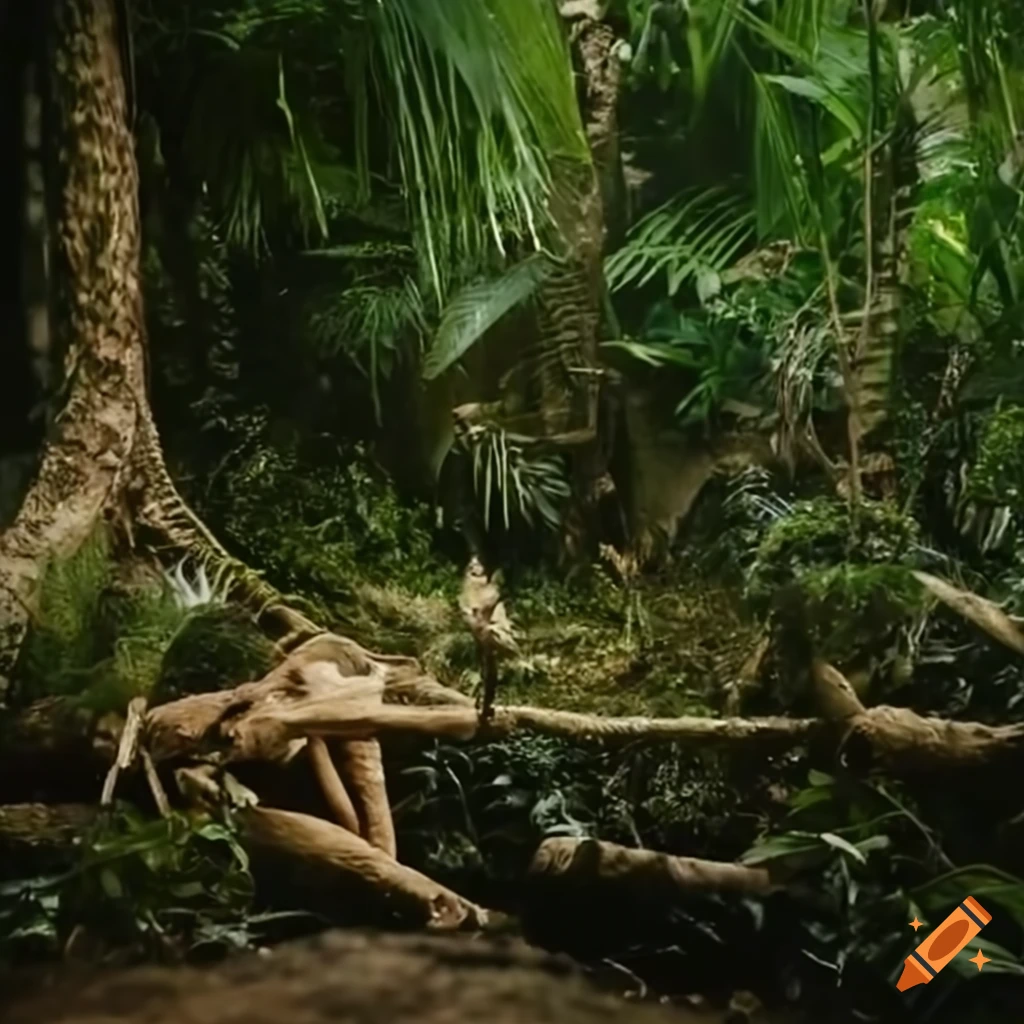 Jungle scenery on Craiyon