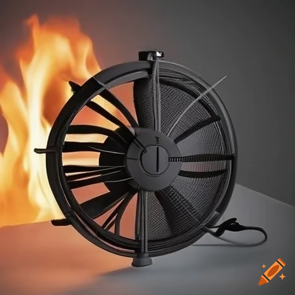 Wood stove fan generating electricity on Craiyon