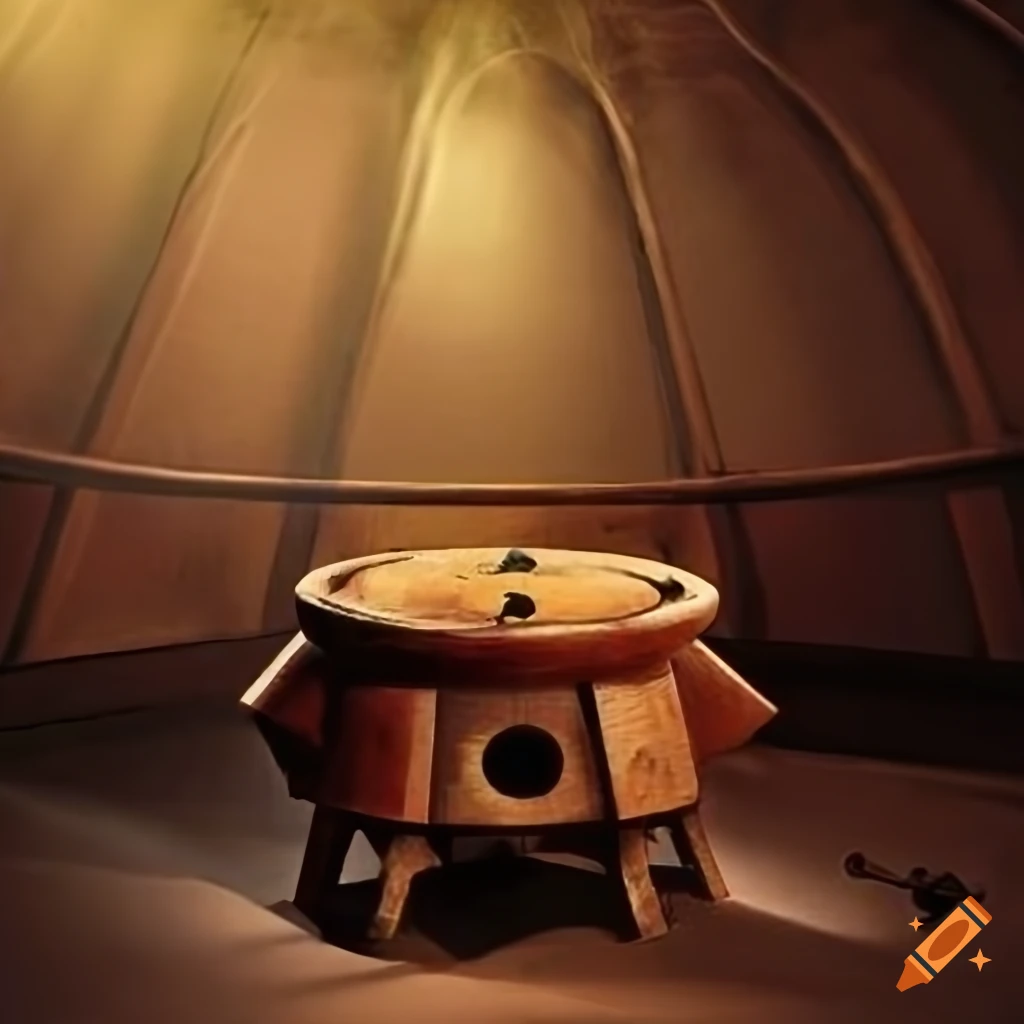 Medieval wooden centrifuge with elements of modern design on Craiyon